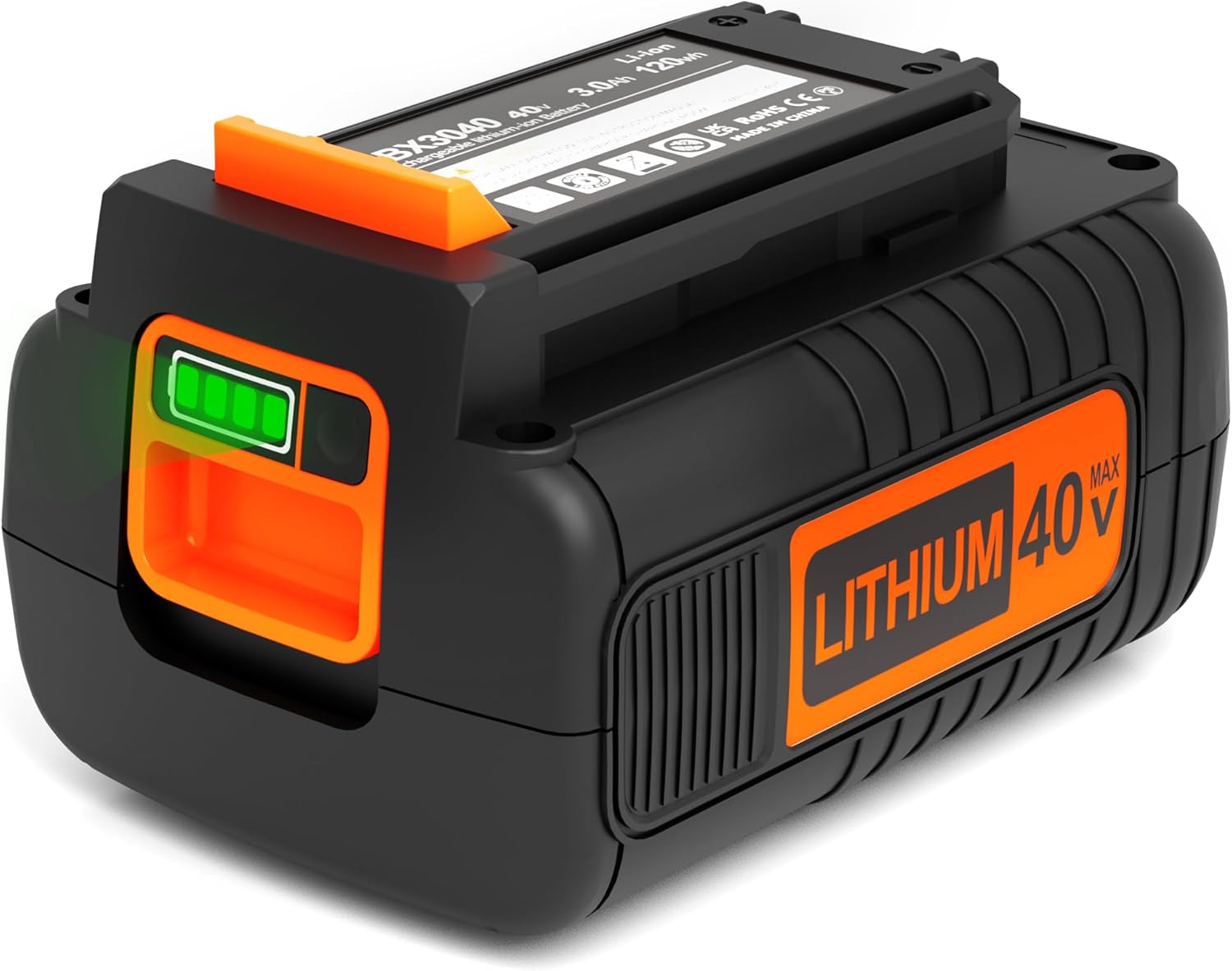 Amazon.com: 40 Volt MAX 3.0Ah Lithium Replacement Battery for Black and Decker 40V Battery ...