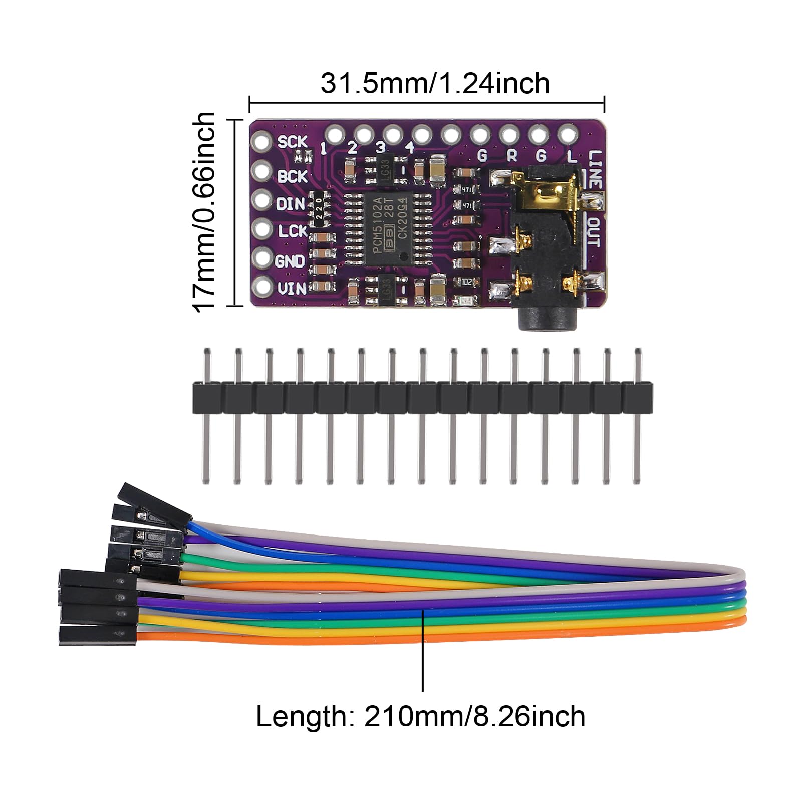 Snapklik.com : 1Pcs PCM5102 Interface I2S Stereo PCM5102A Digital Audio ...