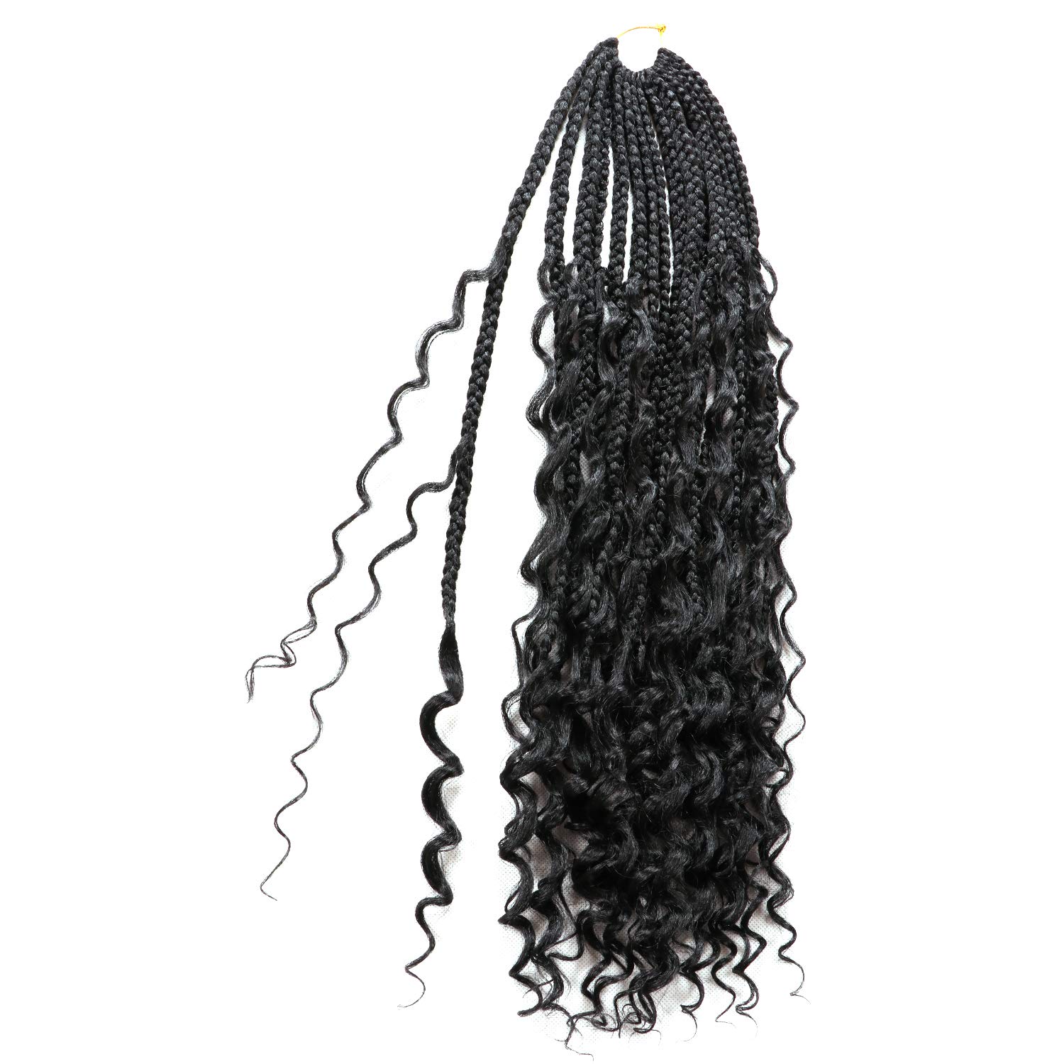 Buy 7 Packs 20 Inch Crochet Box Braids Hair with Curly Ends Prelooped ...
