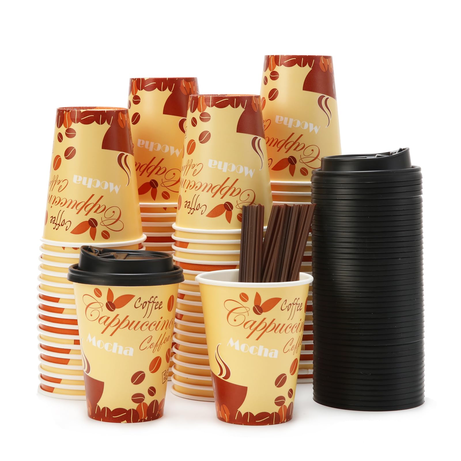 Amazon.com: Tamone 100 PACK 12OZ Thanksgiving Cups Disposable Coffee ...