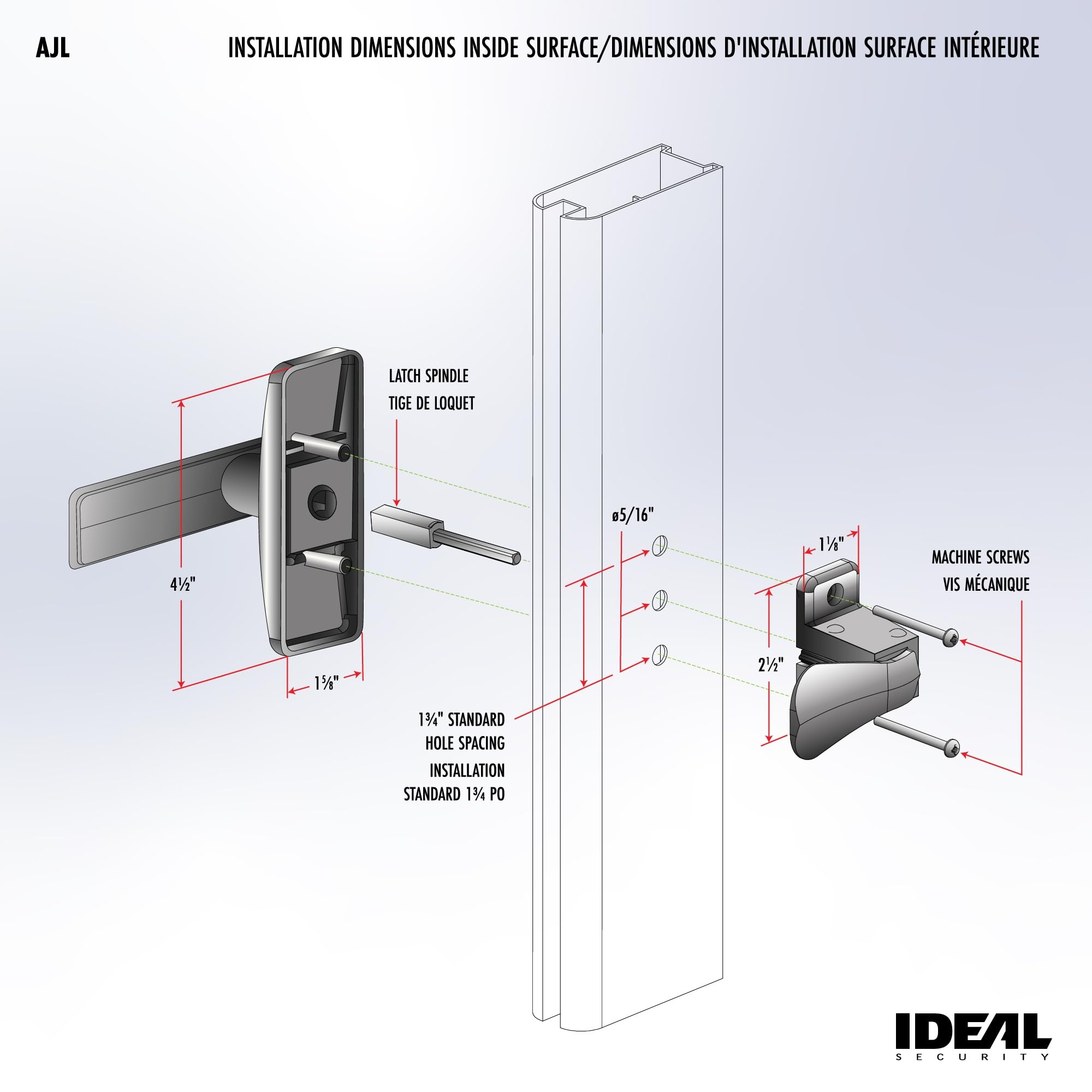 Snapklik.com : Ideal Security Model AJ Lever Handle Set For Storm Doors ...