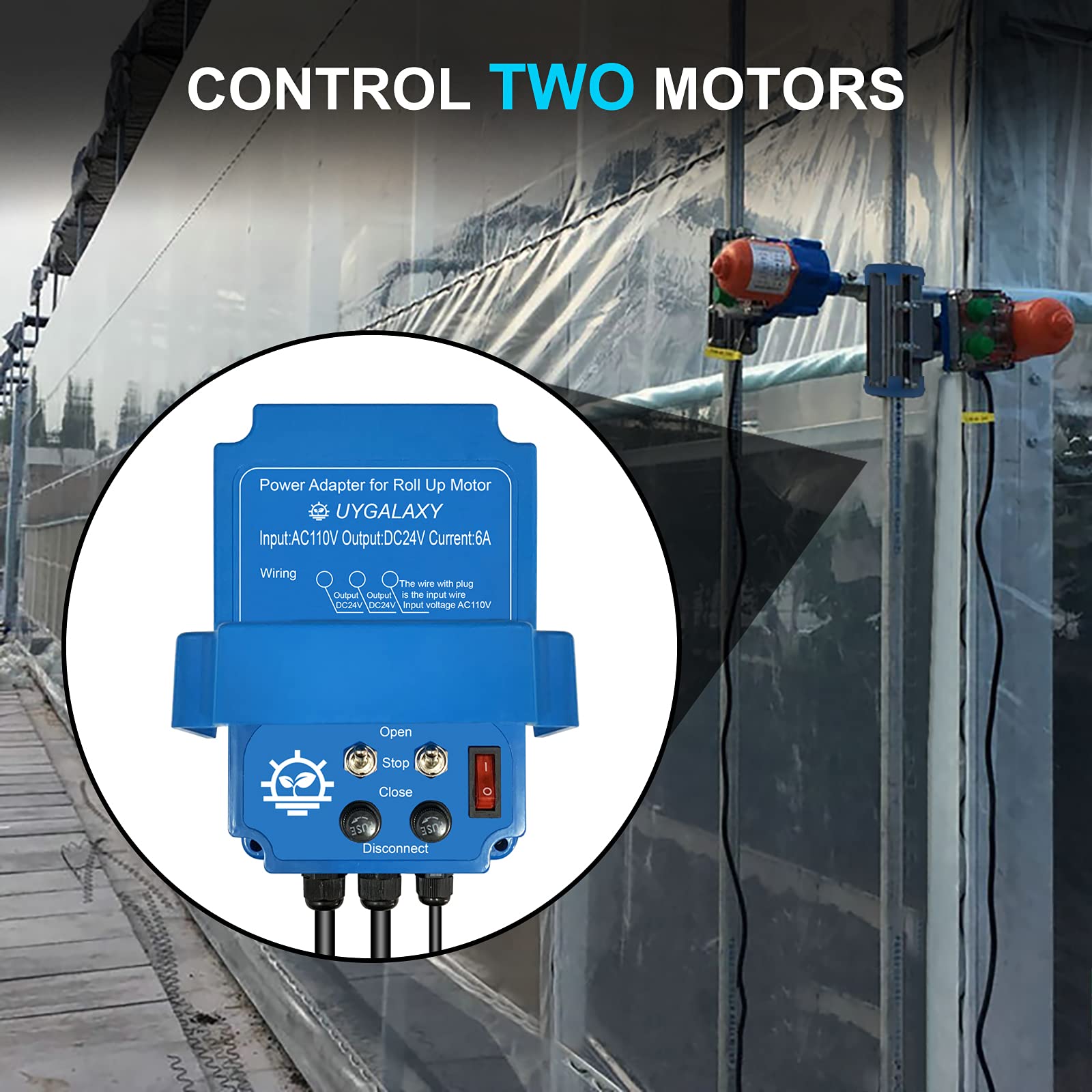 Snapklik.com : UYGALAXY Greenhouse Roll Up Motor Controller For Venting