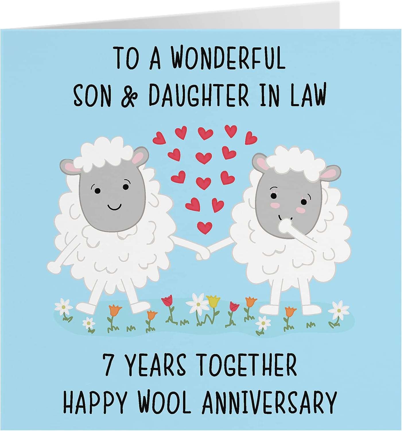 Hunts England Large Son And Daughter In Law 7th Anniversary Card – To A ...