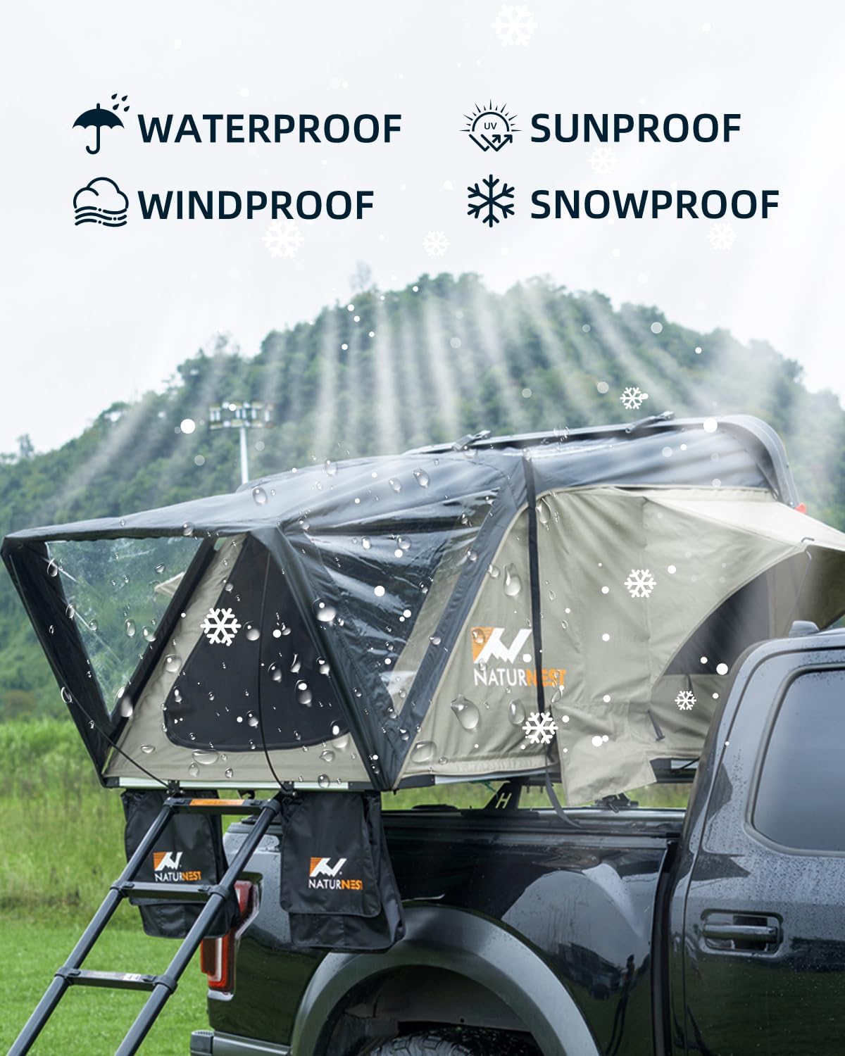 Naturenest Rooftop Tent Hard Shell, Sirius Car Roof Top Tent Pop Up ...