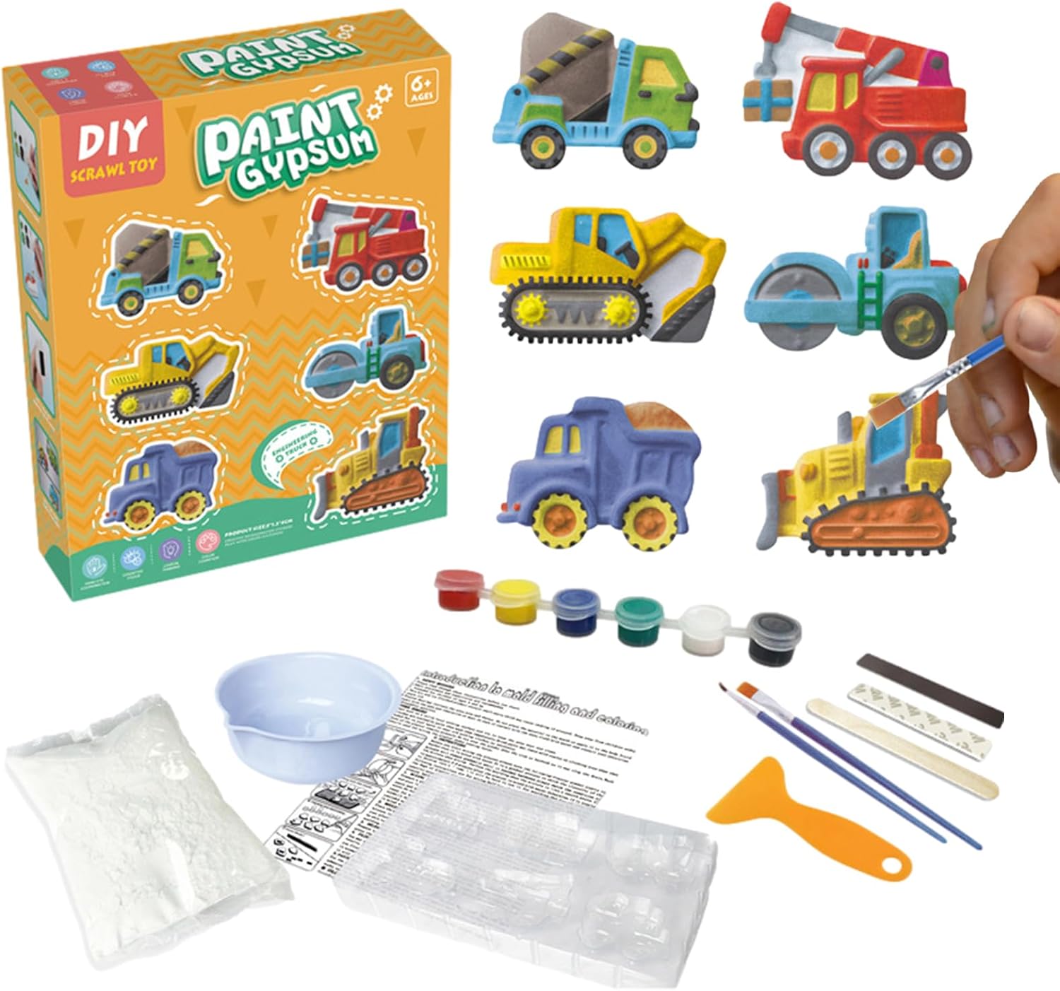 Amazon.co.jp: Plaster Paint Set, PP Minifigure Paint Kit, Kids Friendly ...