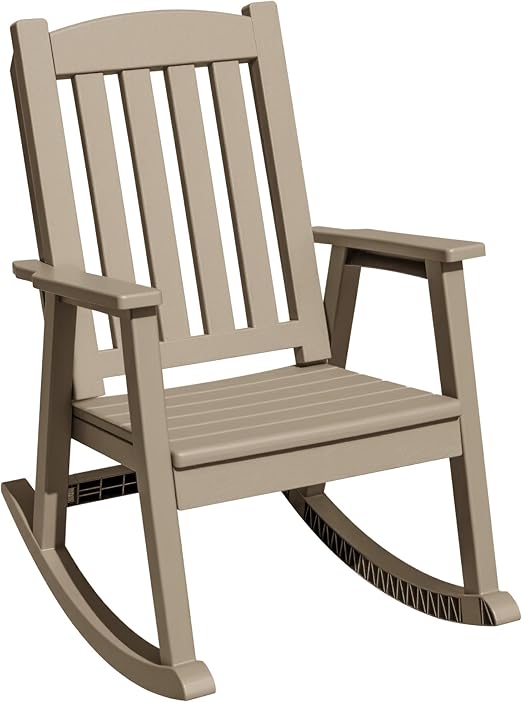 Amazon.com: Greesum HDPE Outdoor Rocking Chair, 300lbs All-Weather ...