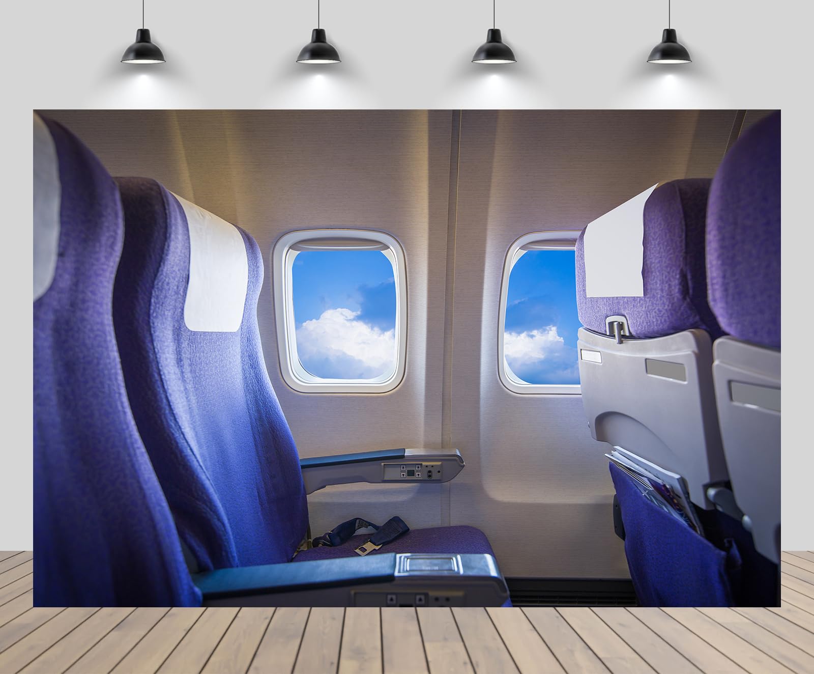 Amazon.com : CHNYWORK 9x6ft Airplane Backdrop Airplane Window Airplane ...