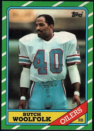Amazon.com: Football NFL 1986 Topps #352 Butch Woolfolk NM-MT+ Oilers ...