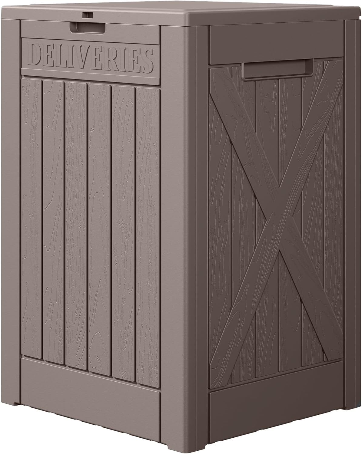 182L Outdoor Storage Box Parcel Box Lockable Waterproof Deck Storage ...