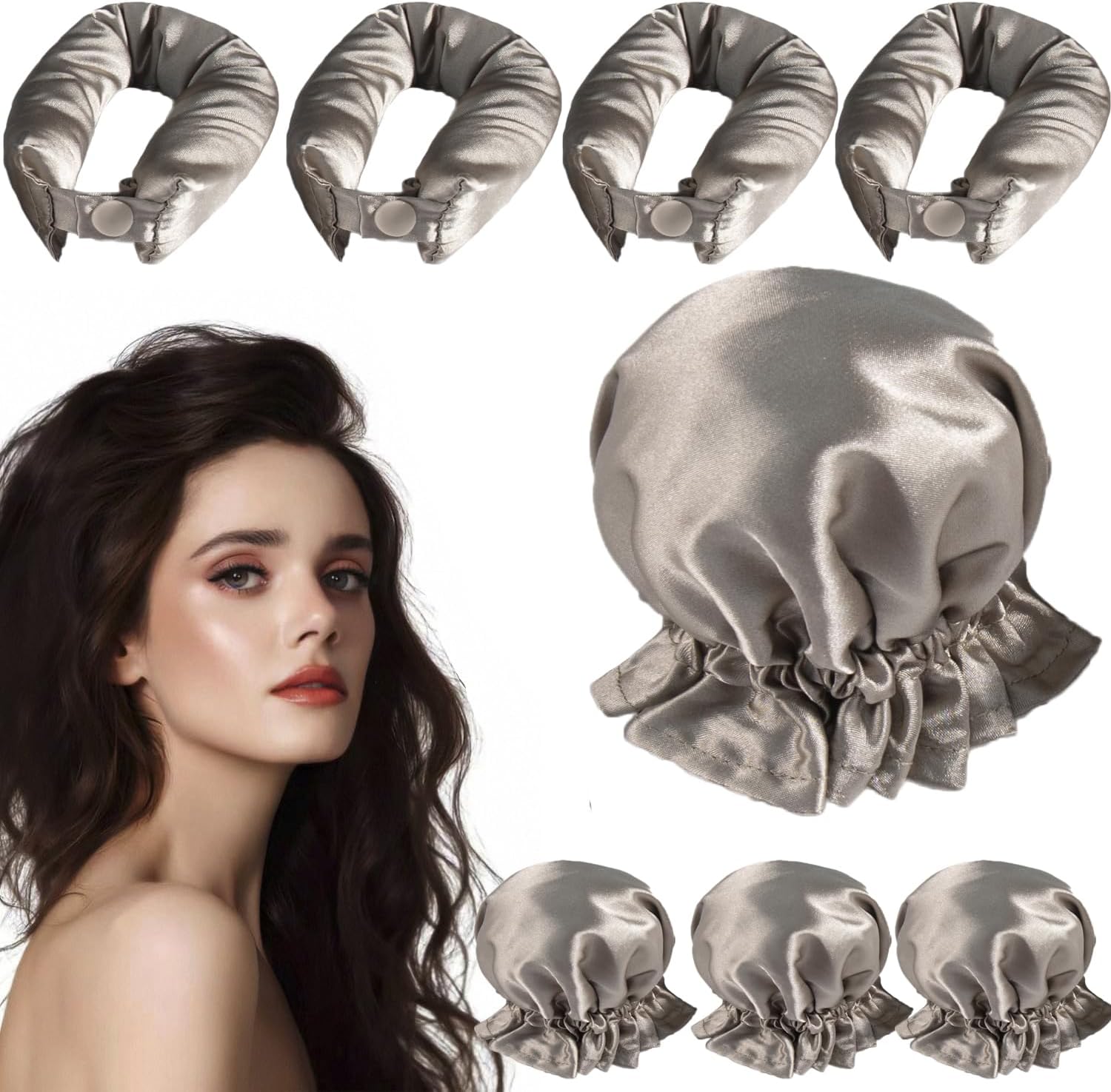 Amazon.com : Klara Faire Heatless Hair Curler - 6Pc short Heatless ...