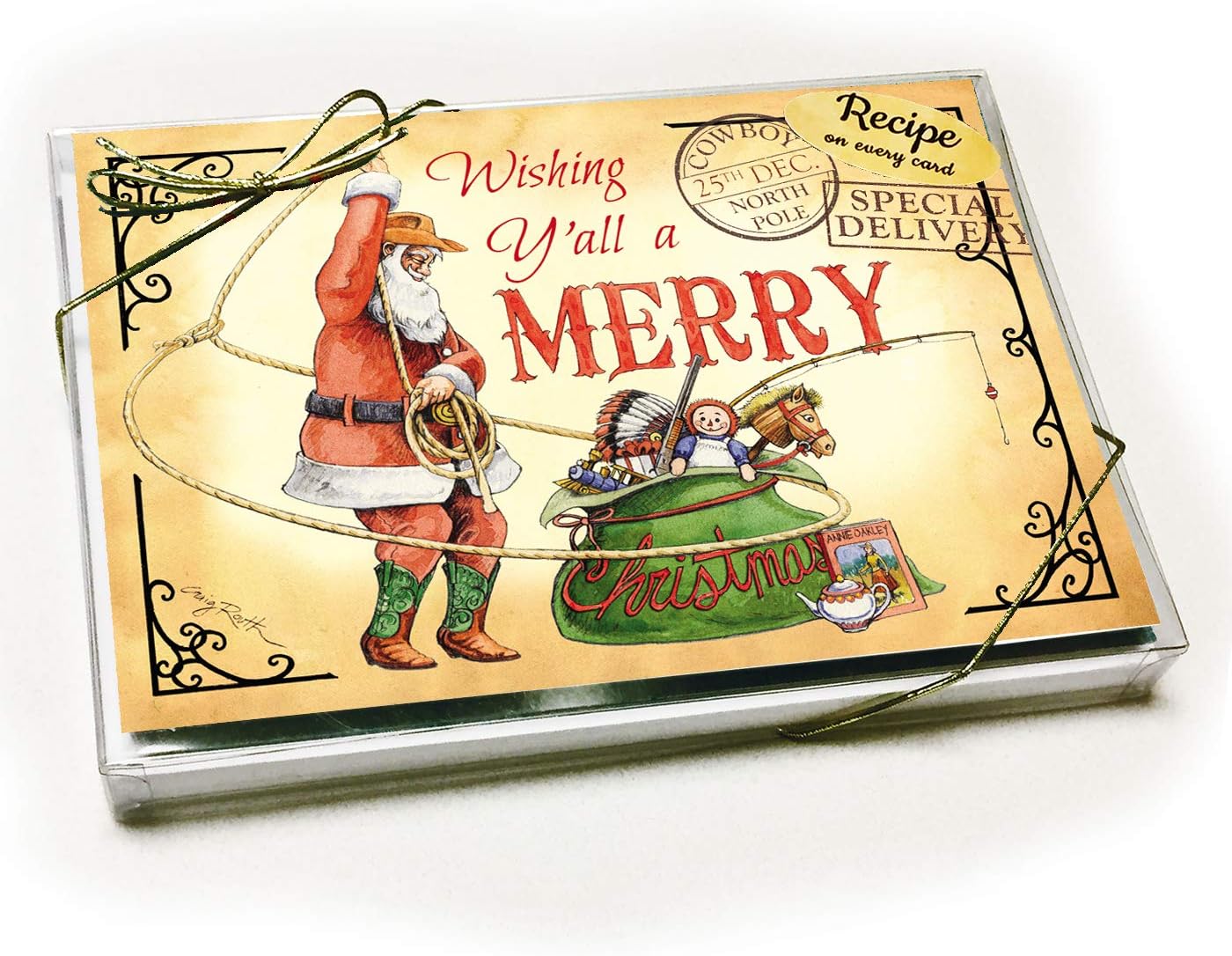 Amazon.com: The ROUTH COLLECTION Texas Christmas Card with recipe ...