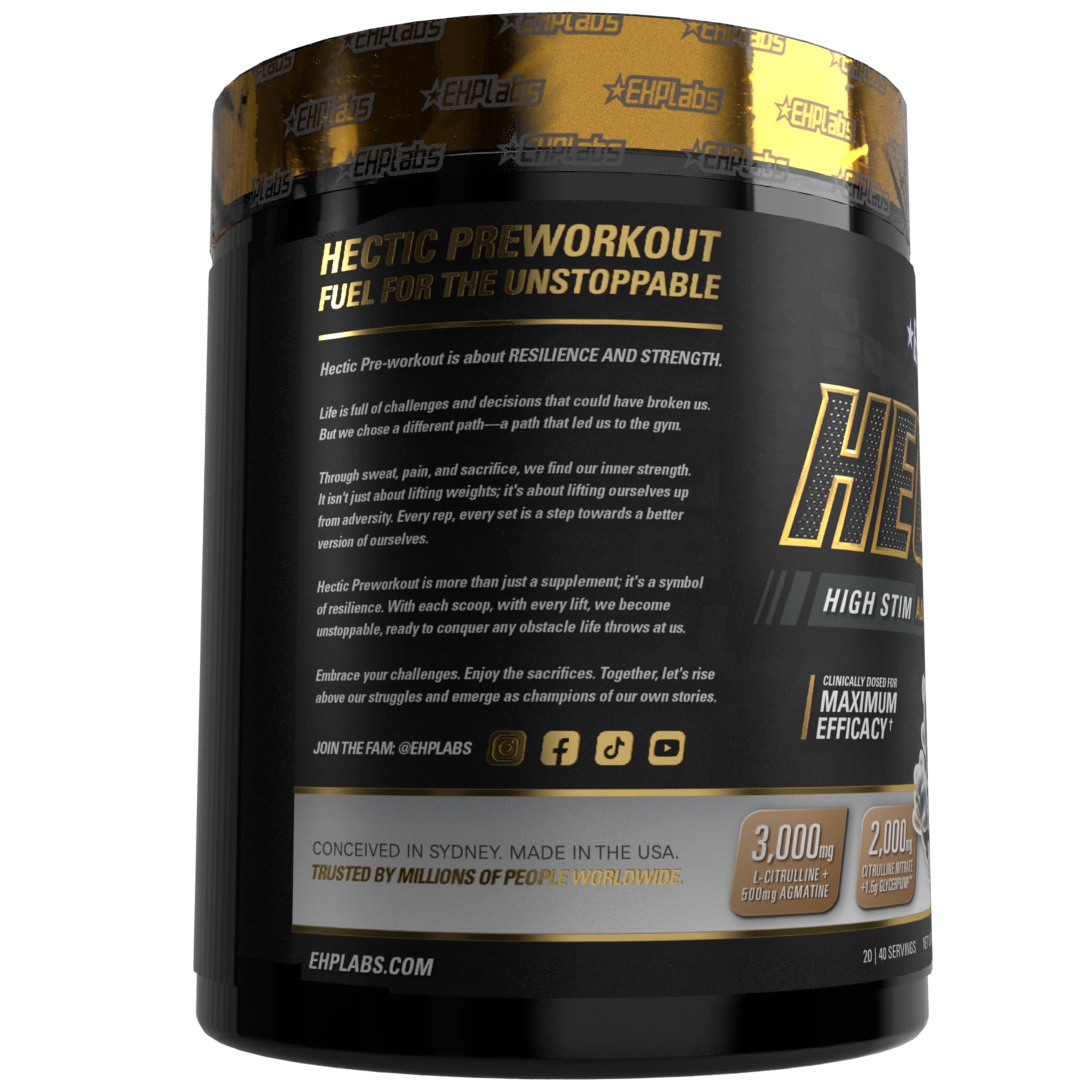 Snapklik.com : EHP Labs Hectic PreWorkout - High Stim Advanced Pre ...