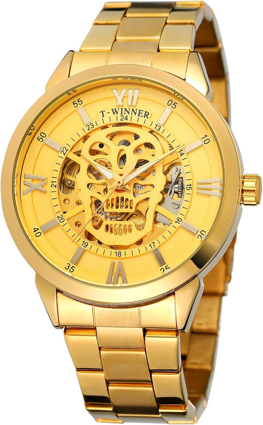 Amazon.com: FORSINING Men's Brand Skeleton Analogue Automatic Watch ...