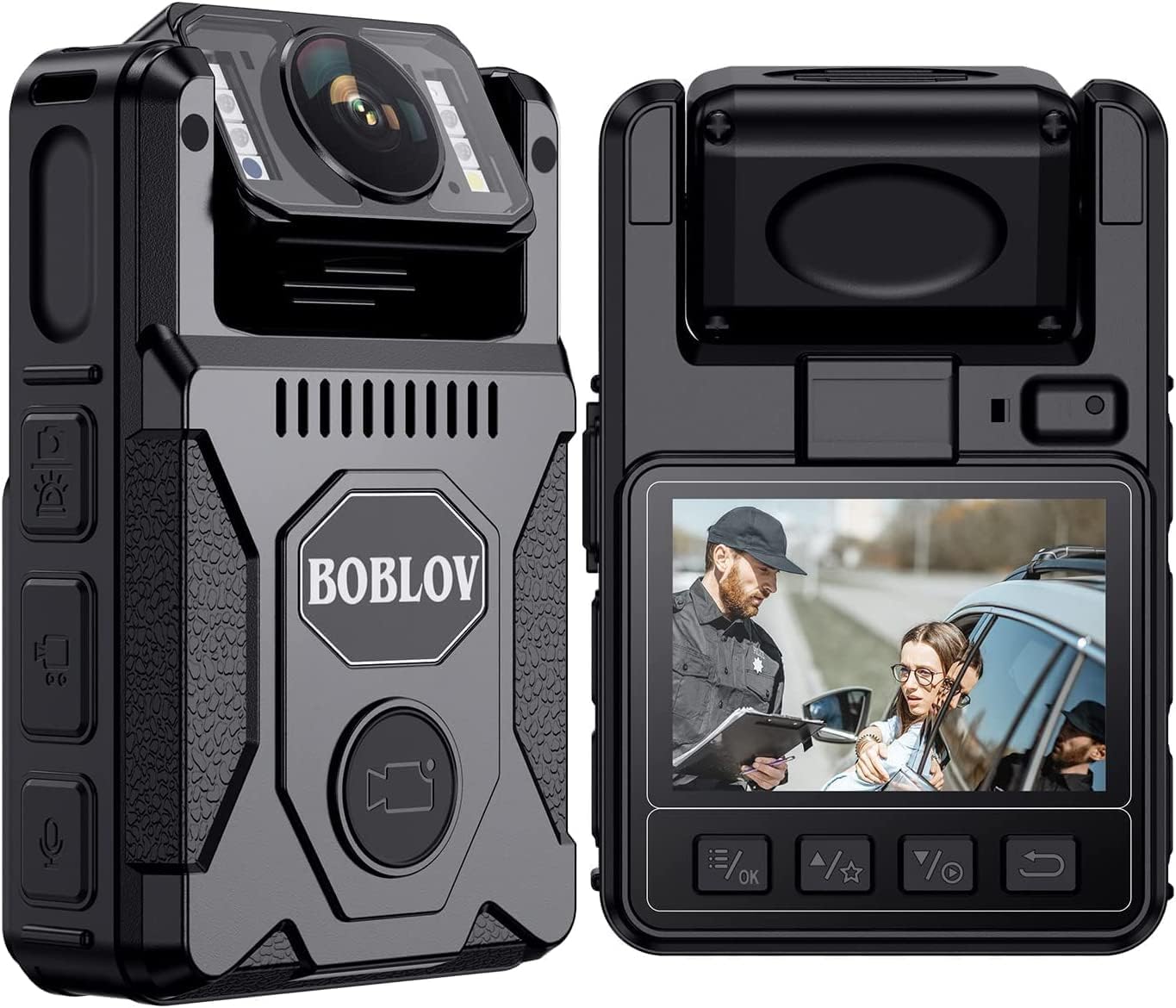 Amazon.com: BOBLOV M7 128G 1080P HD Body Camera with 180 Rotatable Lens ...