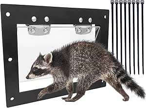 Amazon.com : JINKEY Raccoon Excluder One Way Door, Safe Removal ...