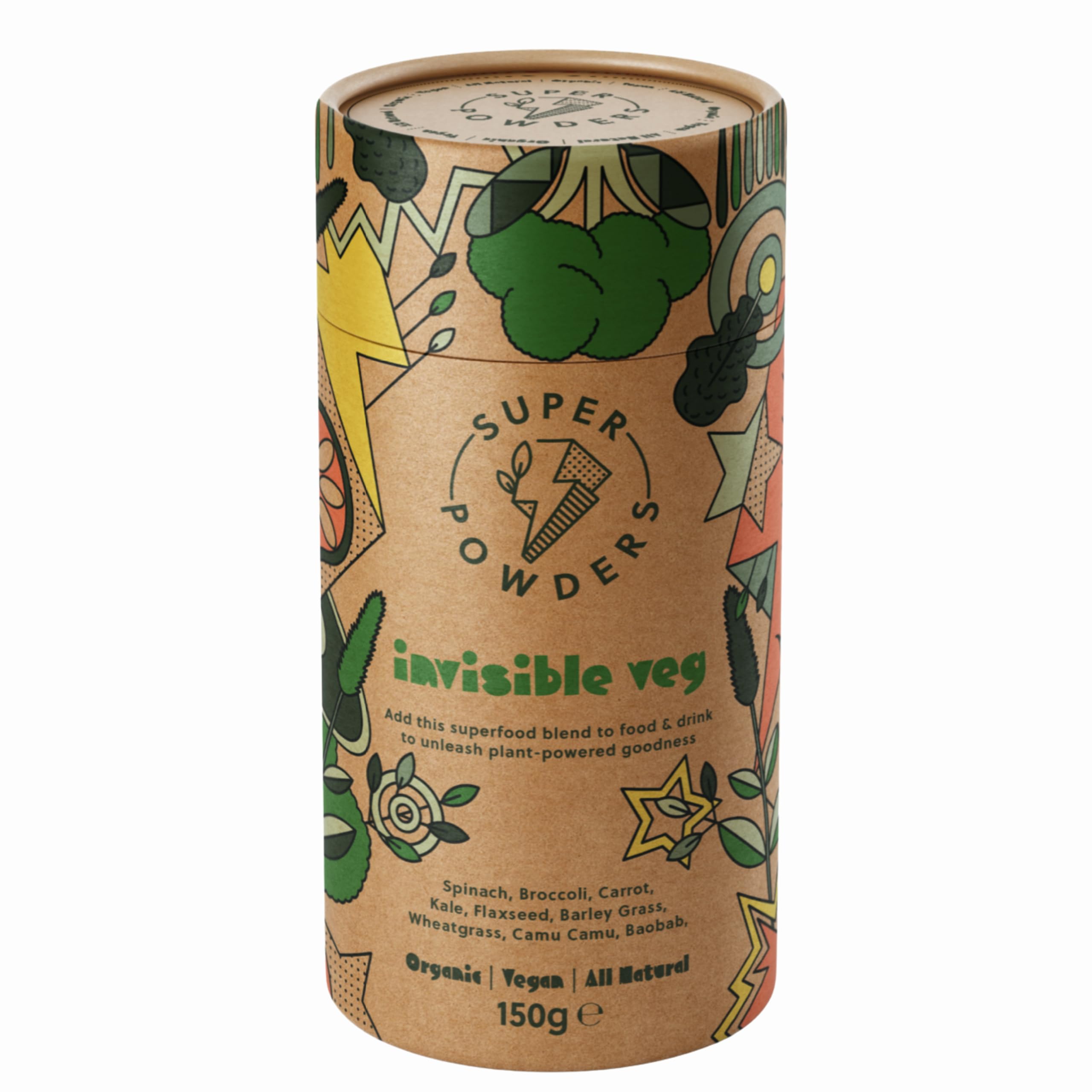 Super Powders - Invisible Veg - Blend of Natural Clean Greens Superfood ...