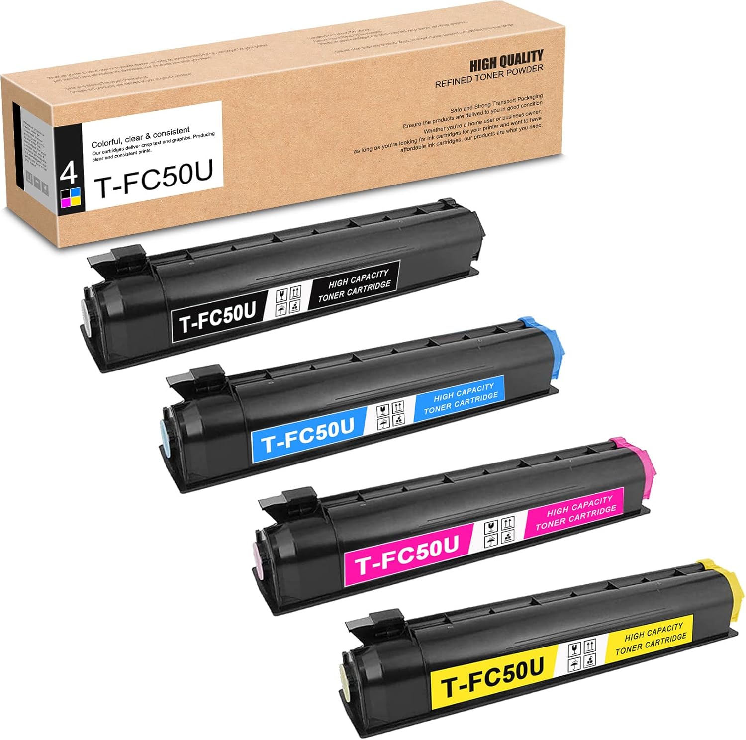 Amazon.com: Compatible 4 Pack T-FC50U Toner Cartridge Replacement for ...
