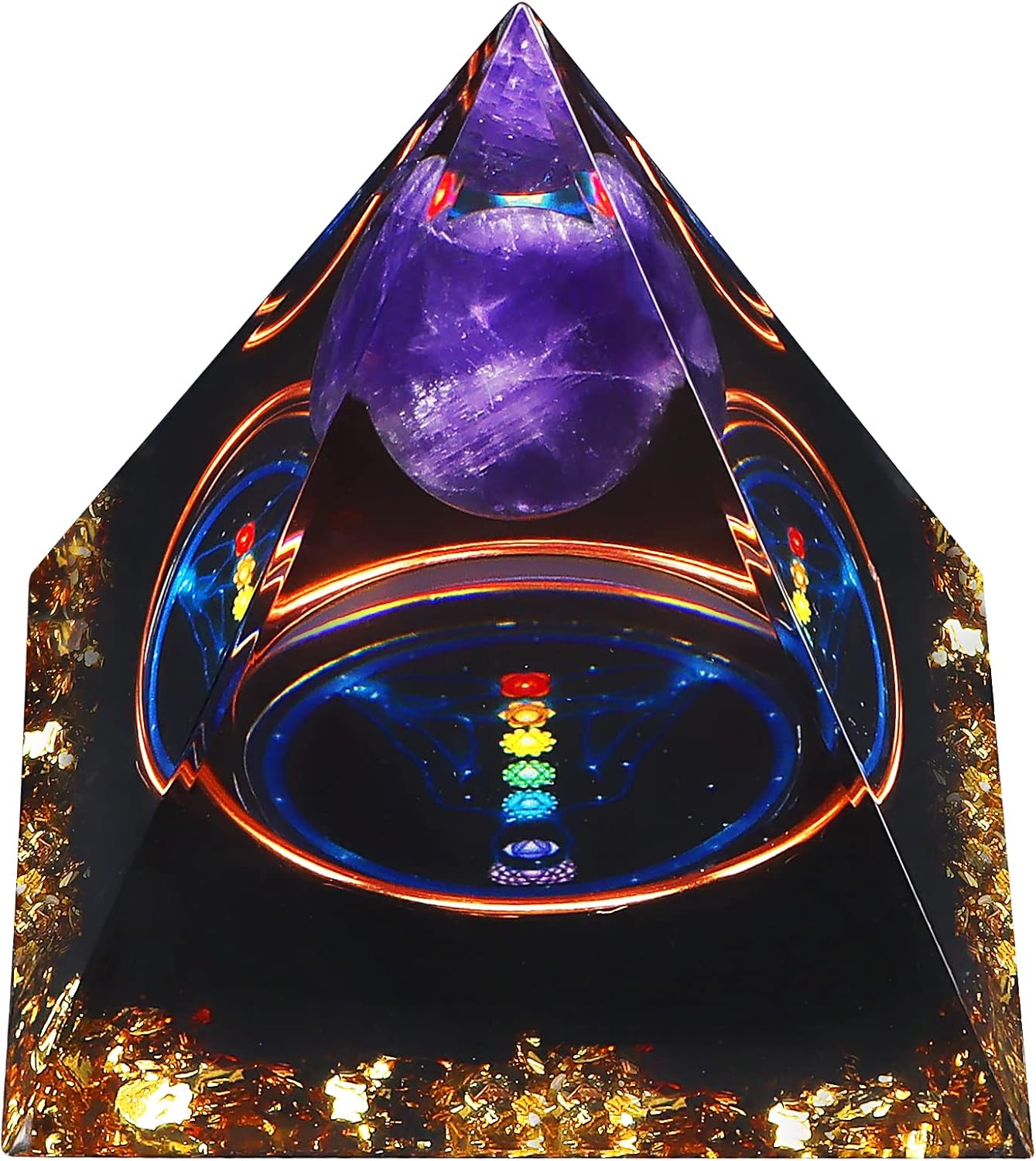 Amazon.com: MXiiXM Orgone Pyramid for Positive Energy, Amethyst Crystal ...