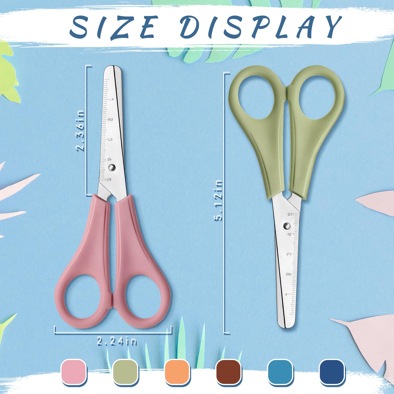 Snapklik.com : 120 Pcs Colorful Scissors Bulk 5cm Scale Blunt Tip ...