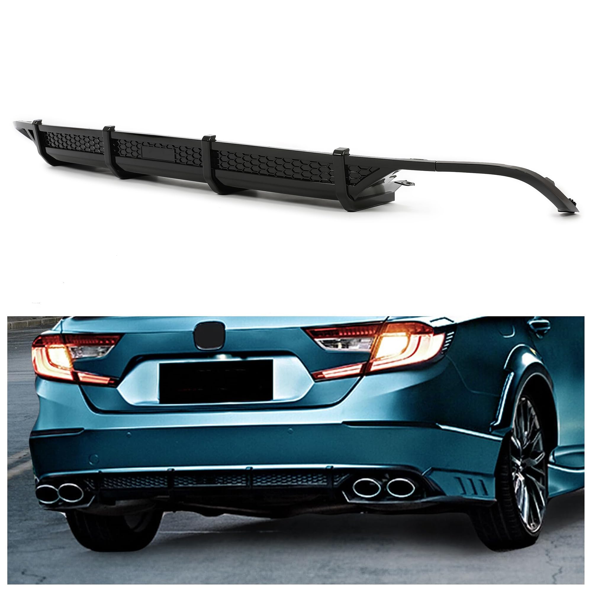 Amazon.com: KUAFU Rear Diffuser Compatible with 2018-2021 Honda Accord ...