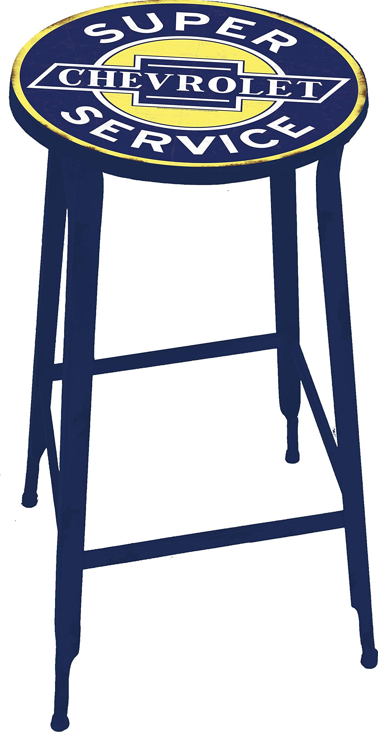 Amazon.com: Corvette Central Chevy Service Metal Stool : Home & Kitchen