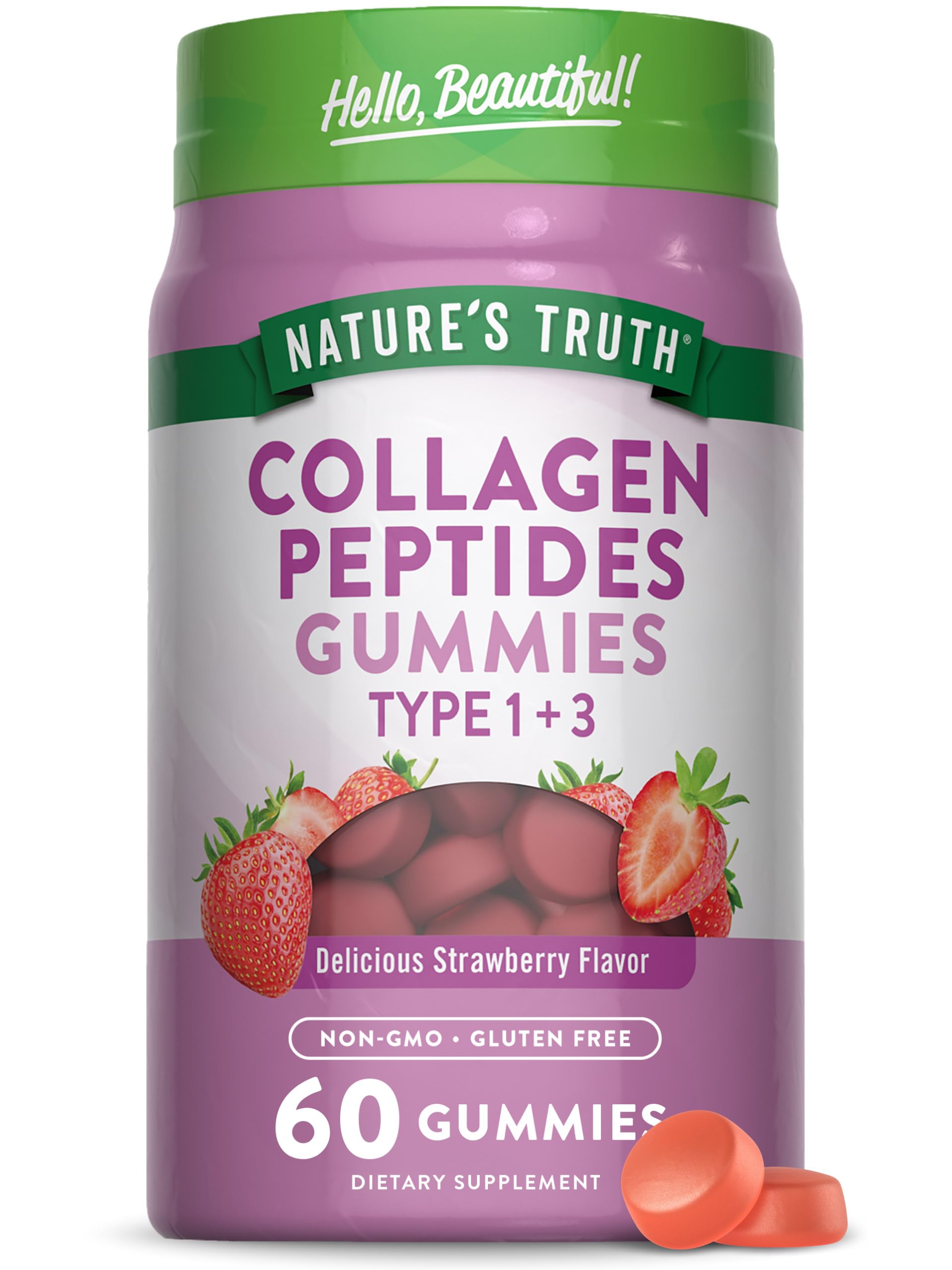Amazon.com: Nature's Truth Collagen Gummies for Women | 60 Count Type 1 ...