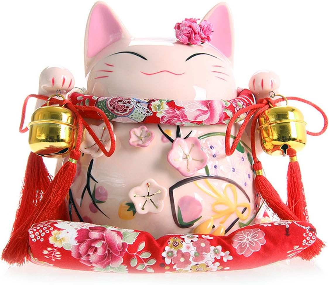 Amazon.com: Goodwei Maneki Neko - Japanese Lucky Cat with Two Bells ...