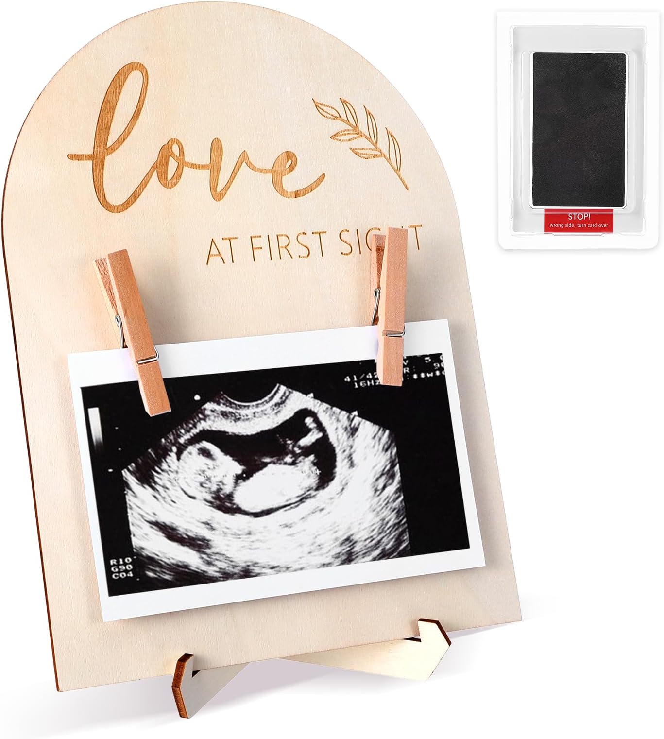 Amazon.com : Cute Wooden Ultrasound Picture Frame - Beautiful Double ...