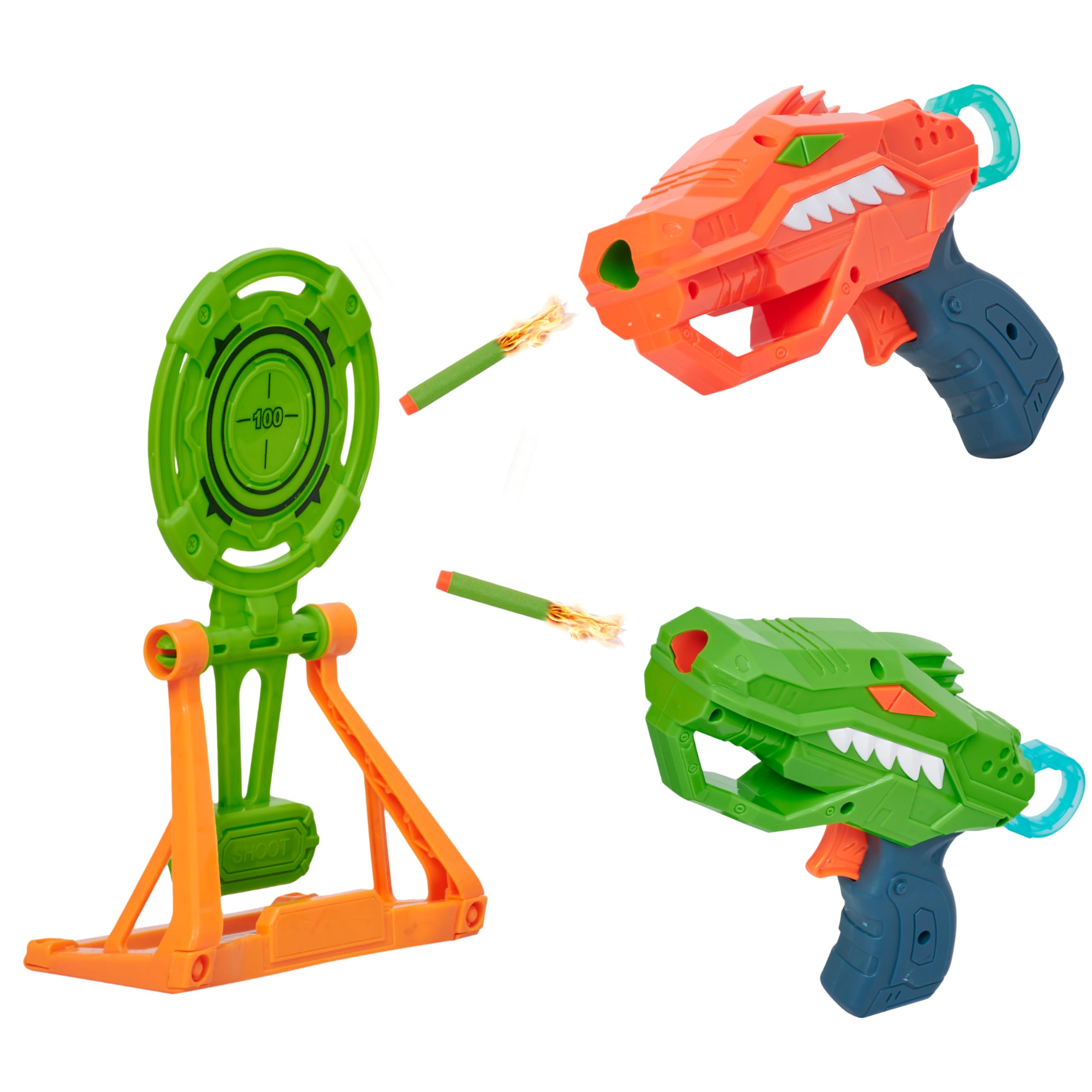 Amazon.com: Kidzlane Dinosaur Foam Dart Guns with Shooting Targets ...