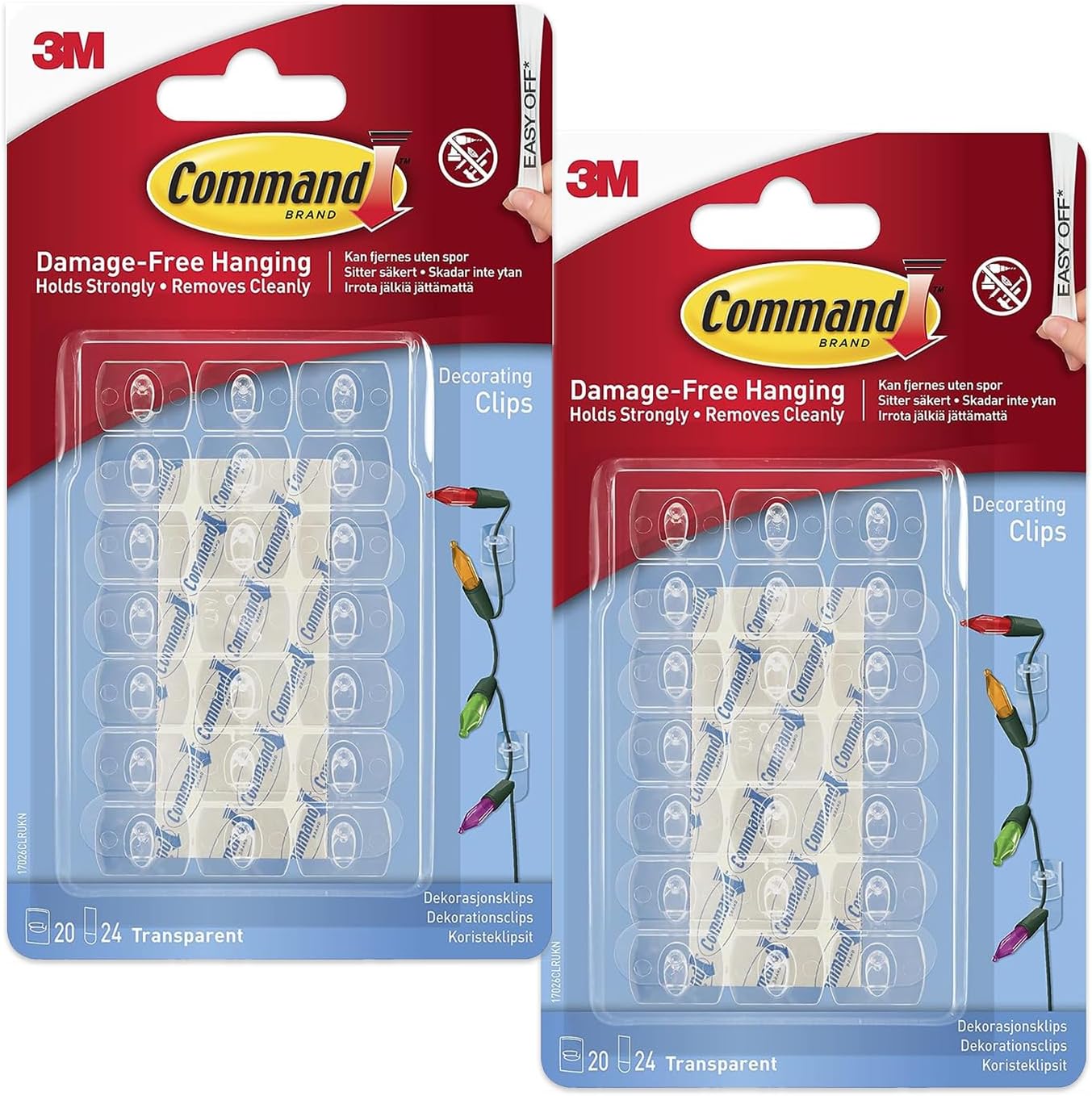 High Vibrant | Command Decorating Clips Pack of 20 Mini Hooks and 24 ...