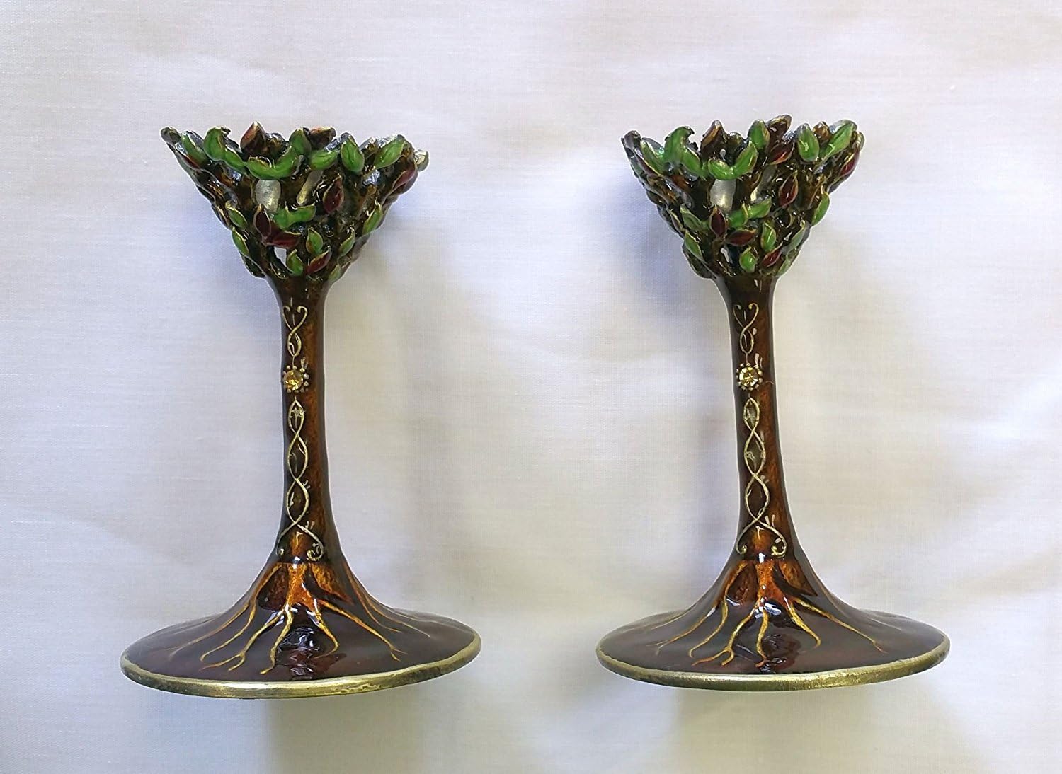 Amazon.com: Tree of Life Candlesticks Brown: Home & Kitchen