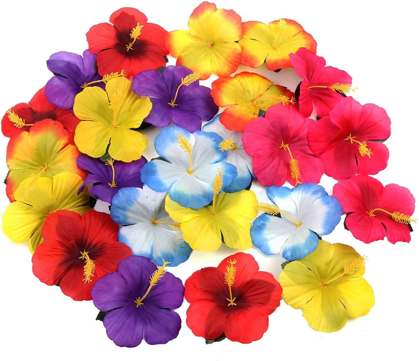 Amazon.com: 60 Pcs Tropical Luau Party Decorations Supplies, Artificial ...