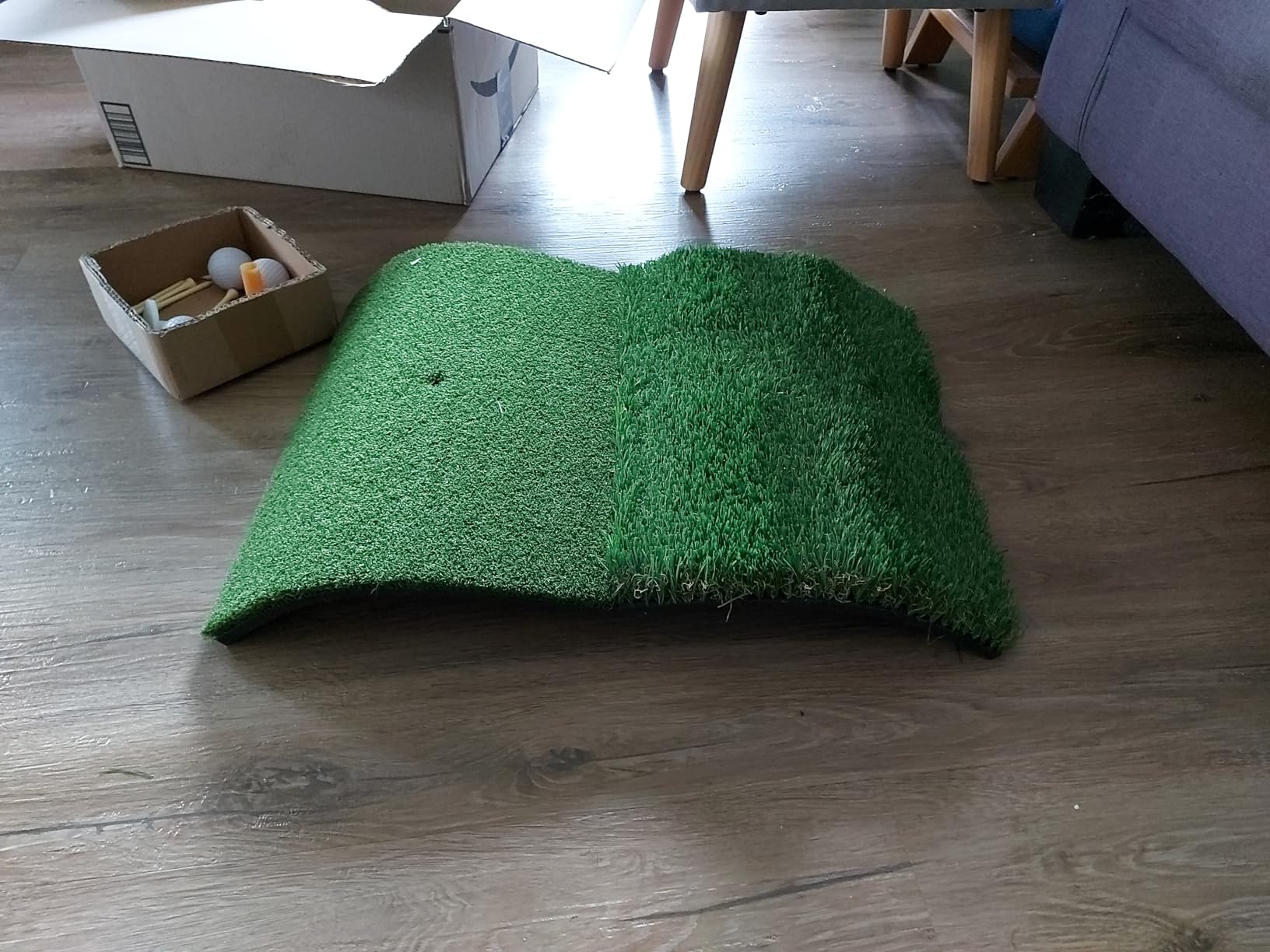 Foldable Golf Hitting Mat-Portable Golf Mat Practice Grass Mat for ...