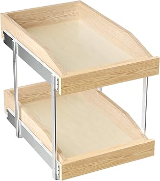 Amazon.com: LOVMOR 2 Tier Pull Slide Out Cabinet Organizer 13½"W x 21 ...