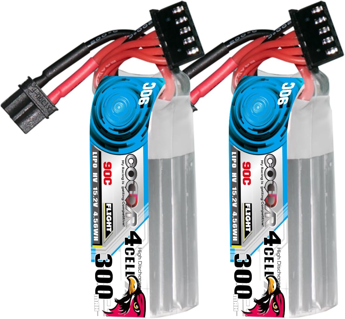 Amazon.com: CODDAR 2 Packs 300mAh 4S 15.2V 90C HV LiPo Battery with ...