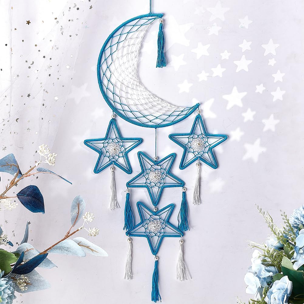 Amazon.com: INFUNLY Moon Dream Catchers Large Moon Star Dream Catcher ...