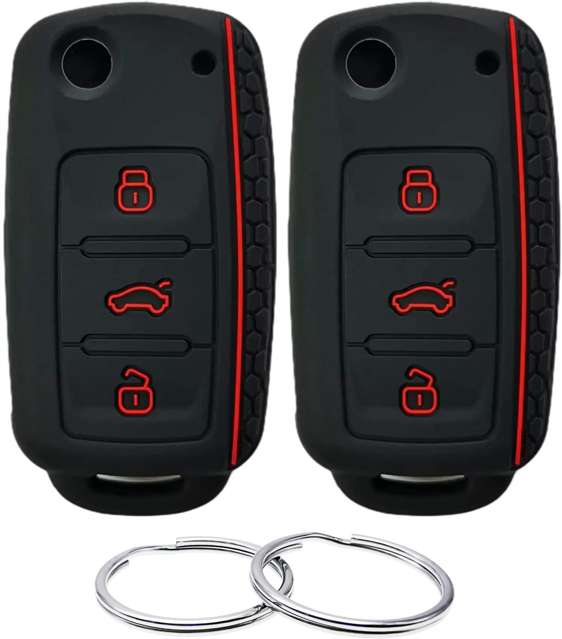 Amazon.com: Key Fob Case Fit for VW Volkswagen Jetta Passat Golf Beetle ...