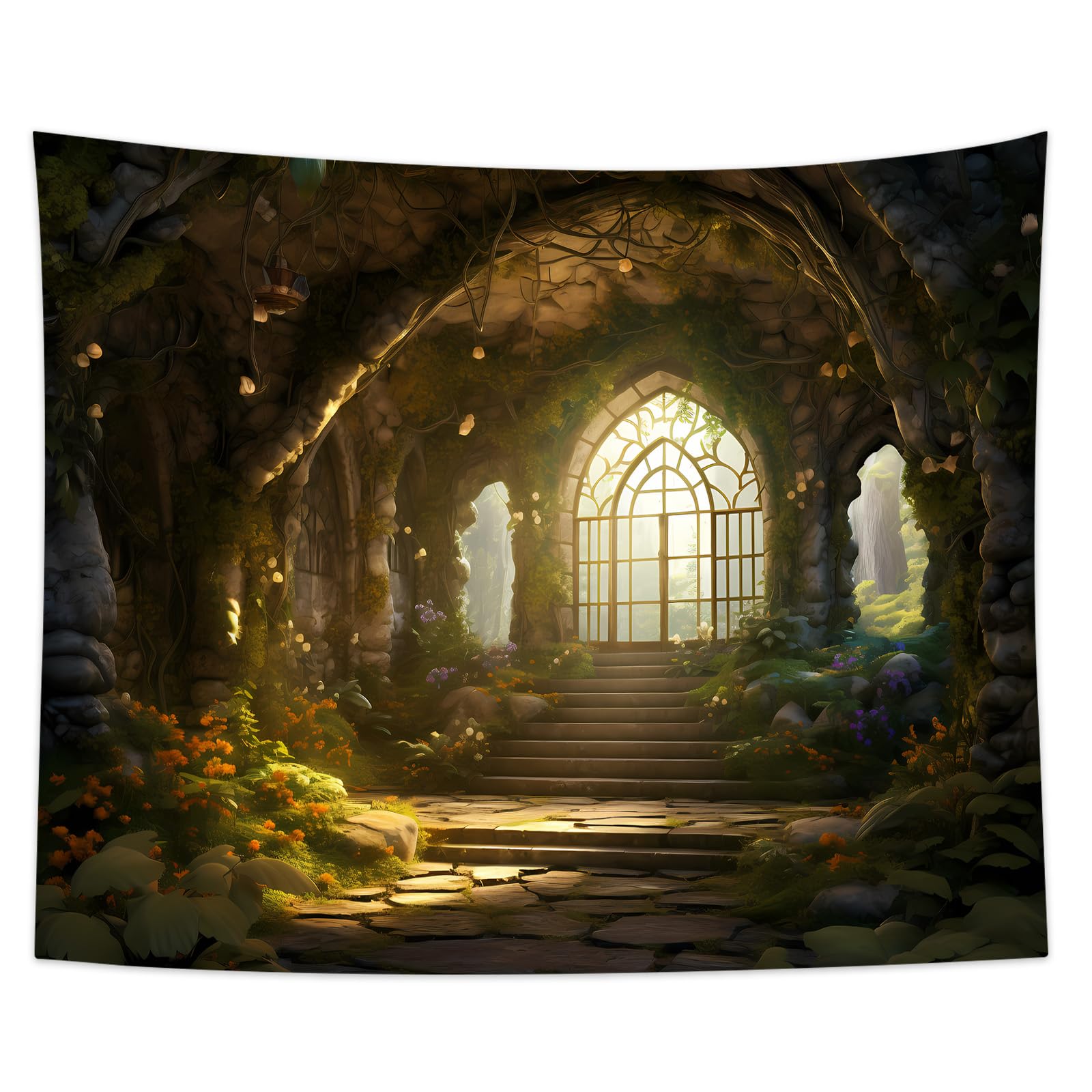 Snapklik.com : QGHOT Fairy Tapestries, Fantasy Forest Tapestry Wall ...