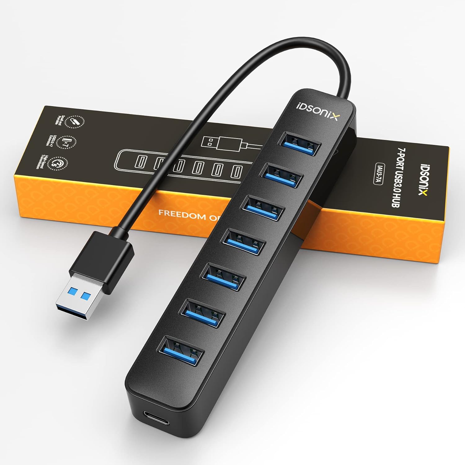 Amazon.com: iDsonix USB Hub 3.0, 7 Port for Laptop, iMac, Surface Pro ...