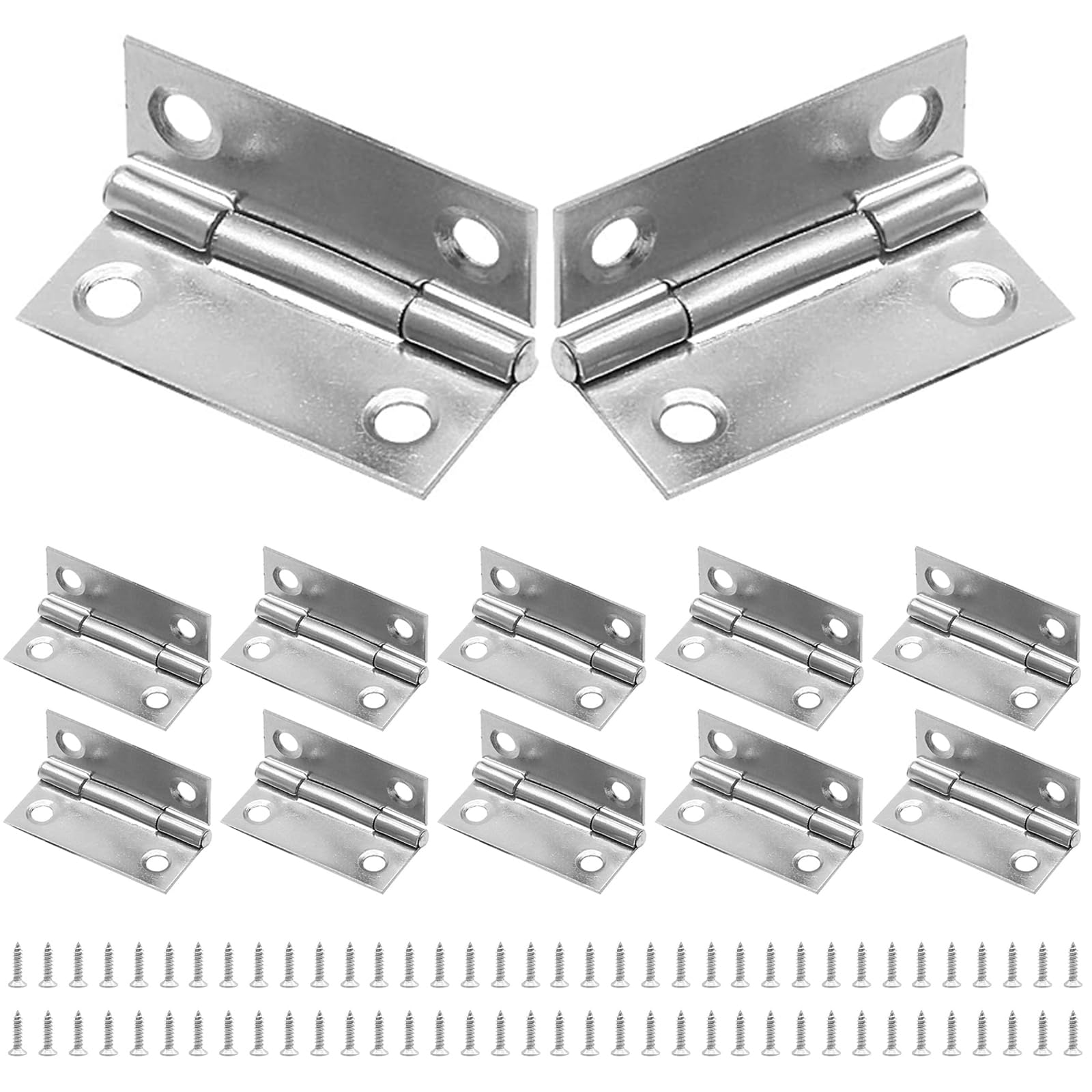 Piutouyar 12 Pack Butt Hinge 1.5 Inch Mini Hinges 304 Stainless Steel ...