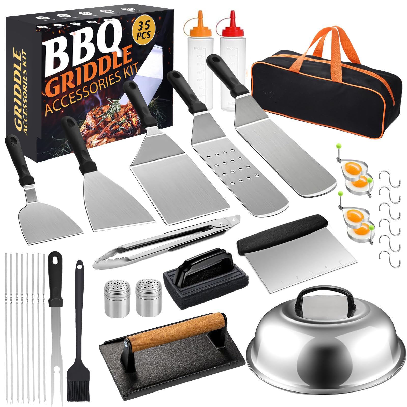 Amazon.com : Griddle Accessories Kit - 35PCS Flat Top Grill Accessories ...