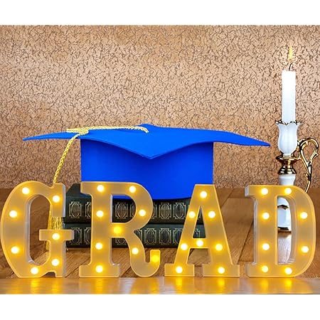 Amazon.com : 2023 Graduation Decorations,4 LED Marquee Light Up Letter ...