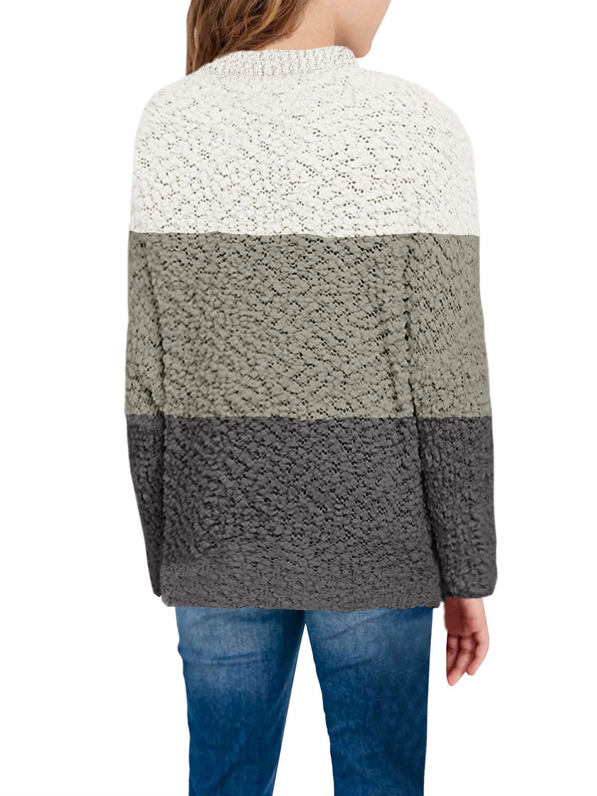 Snapklik.com : Girls Sweaters Fuzzy Knit Kids Cozy Popcorn Fall Winter ...
