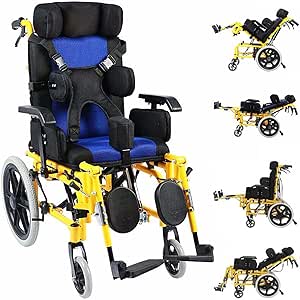 Amazon.com: Cerebral Palsy Wheelchair for Children, Lightweight Folding Reclining Wheelchair ...