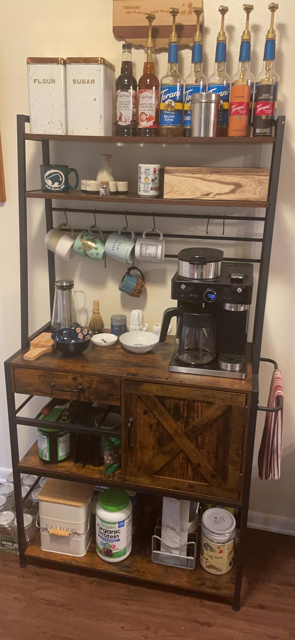 $22/mo - Finance Itaar Baker's Rack, Coffee Bar Cabinet, Farmhouse ...