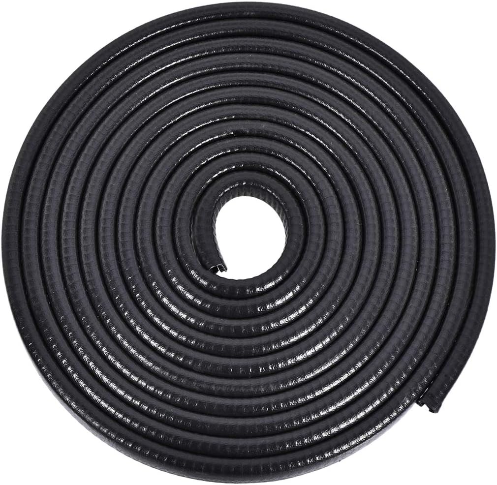uxcell Edge Trim U Seal Extrusion Black U Channel Edge Protector PVC ...