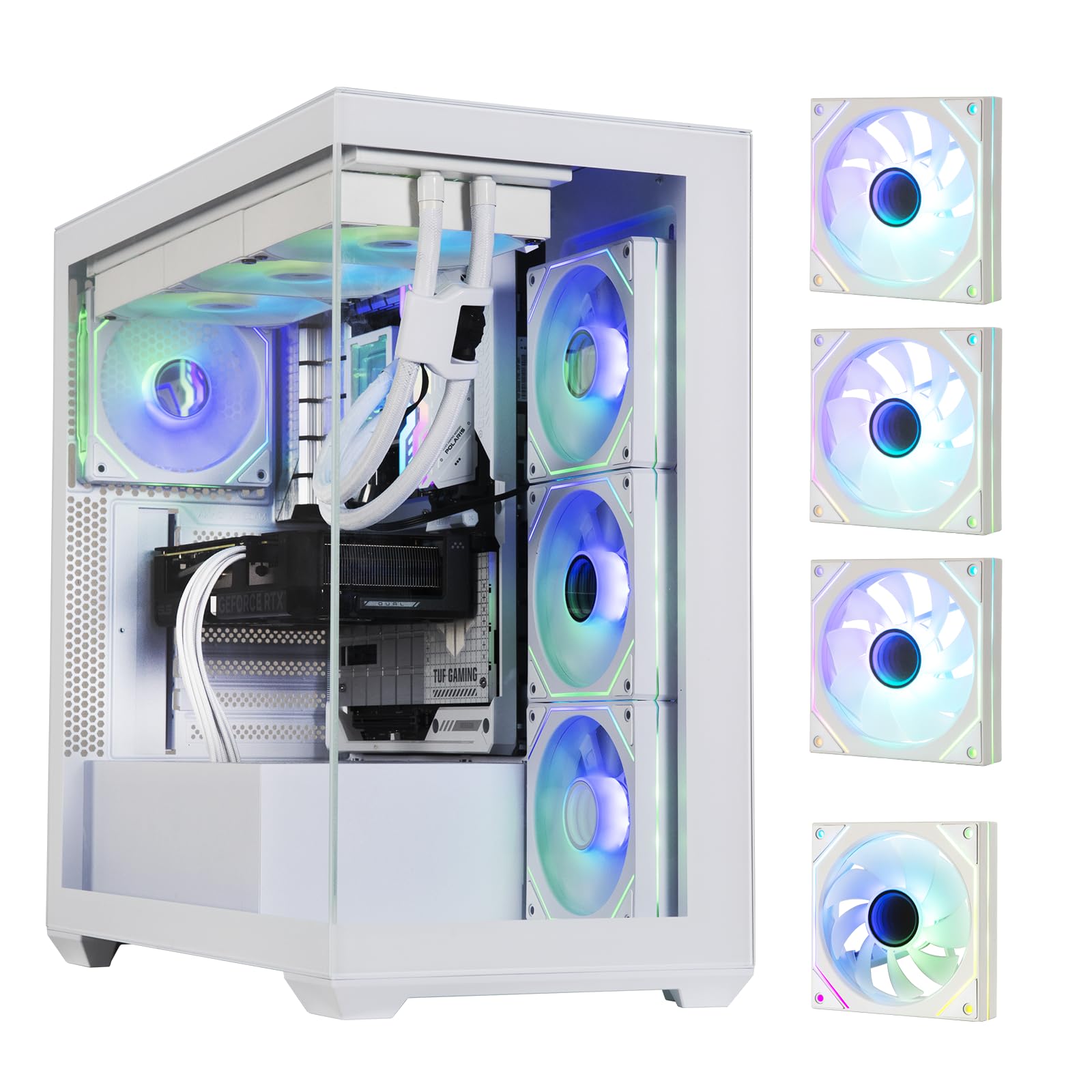 Amazon.com: BitFenix CETO High Airflow PC Gaming Case White-Panoramic ...