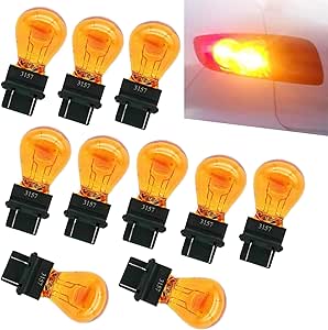 Amazon.com: Sinytuto Pack-10 3157 Mini Car Brake Light Bulbs, 12v 21/5W Waterproof Vehicle Side ...