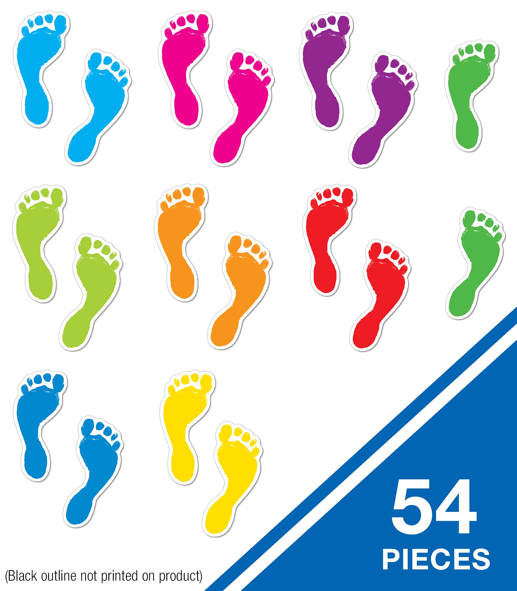 Snapklik.com : Carson Dellosa 54-Piece Footprints Bulletin Board Cutouts