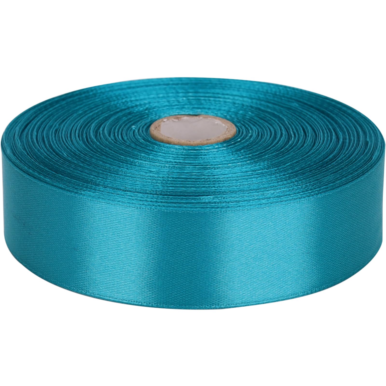 Amazon.com: Baocuan 1 inch Peacock Blue Satin Ribbon 50 Yards Solid ...